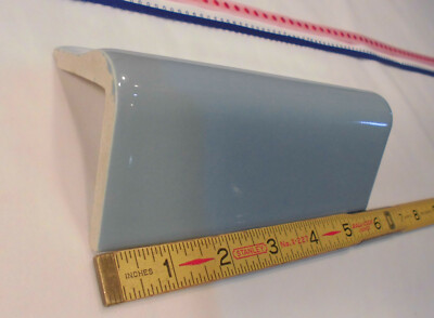 1 pc. *Bright Dark Wedgewood* V Cap Ceramic Trim Tile; Counter Top ...