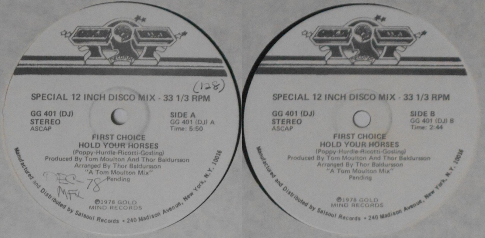 First Choice - Hold Your Horses - original 1978 U.S. promo 12" EP vinyl ...