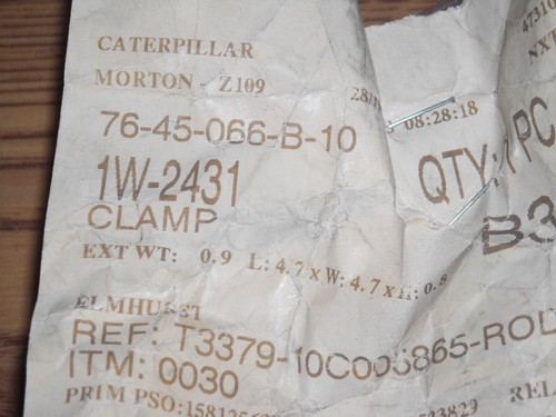 Caterpillar 1W2431 Heavy Duty Stainless Steel V-band Clamp for CAT or ...