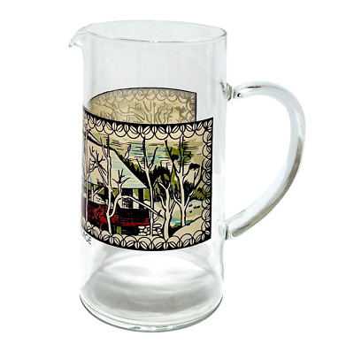 Mint Johnson Brothers Friendly Village Glass Pitcher 7.75" Tall Made in ...