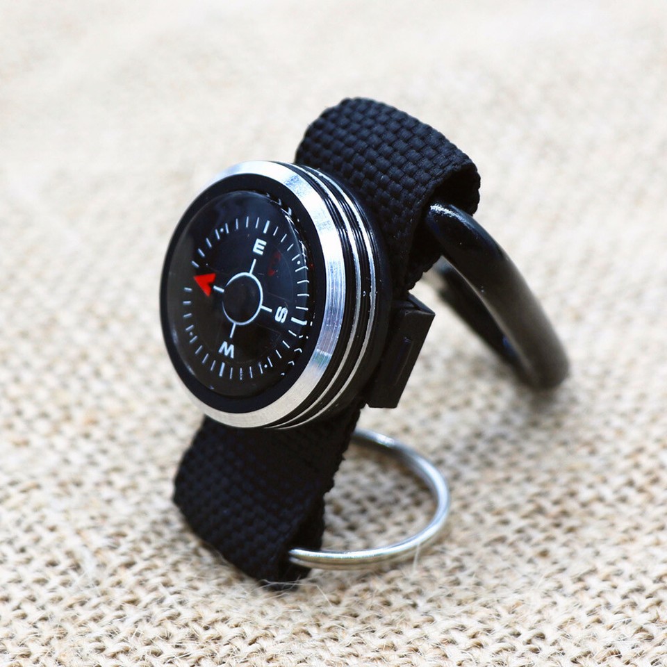 1Pc Slide on 25MM Watch Wrist Band Strap Compass For Outdoor Survival ...