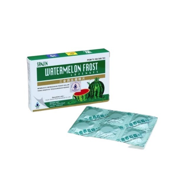 SANJIN Watermelon Frost Lozenges 12 Tablets 1 Box Deep Heat / Throat US ...