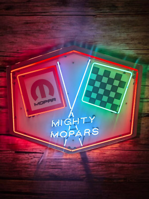 Mopar Neon Sign / Racing / Mopar Flags / Dealership / Man Cave / Garage ...