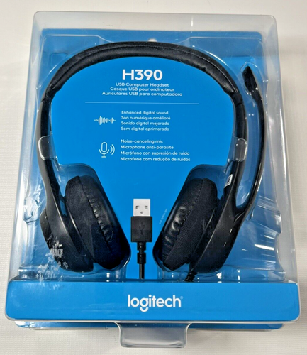 Logitech H340 USB Computer PC Headset w/Noise Cancelling Microphone New ...