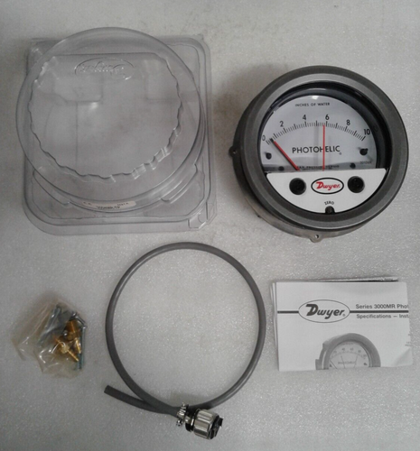 DWYER 3000MR PHOTOHELIC Pressure Switch 0-10 In.W.C. Water Column ...