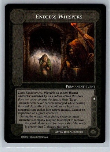 Endless Whispers NM Limited Dark Minions Middle Earth CCG LoTR | eBay