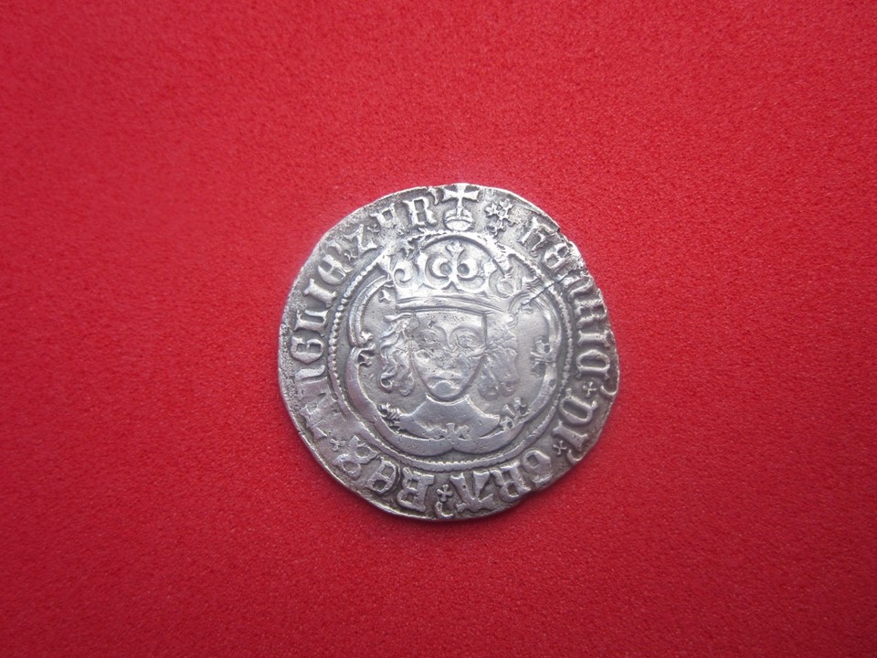Cracking Henry 7th silver hammered Groat M.M Cross-Crosslet London mint ...