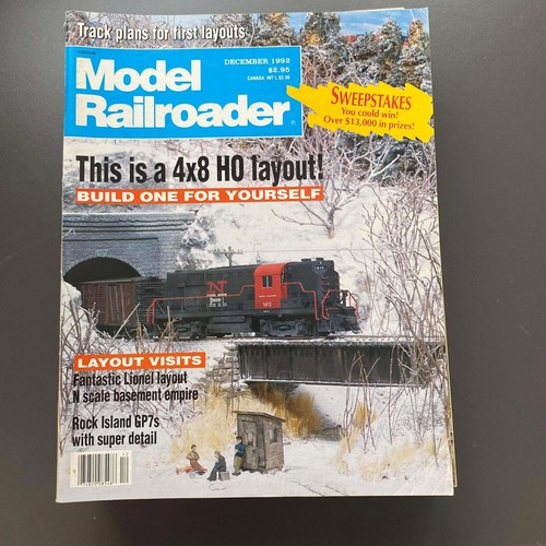Model Railroader December 1992 Vintage History Magazine | eBay UK