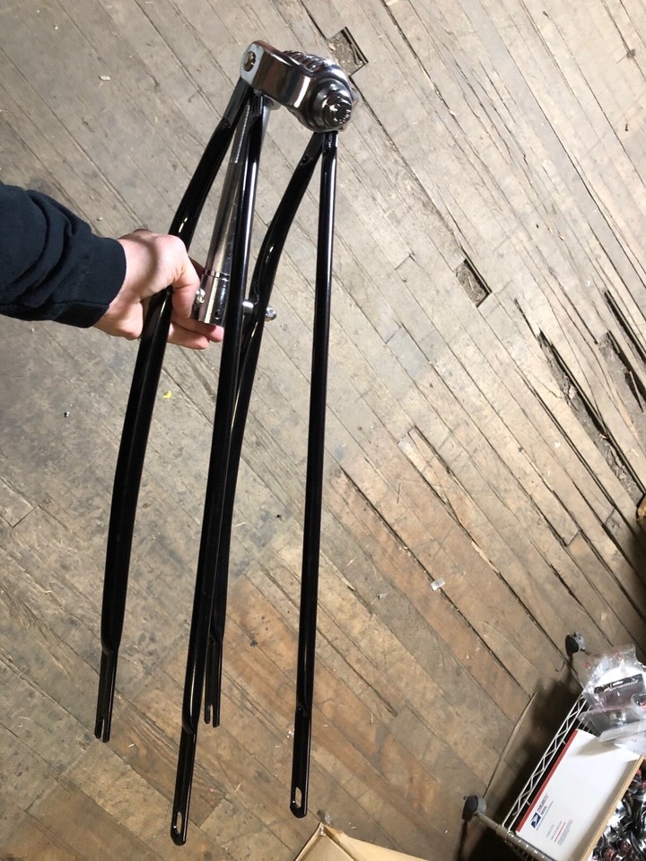 Bicycle springer fork SCHWINN front end BLACK FITS 1949-1959 mans BIKE ...