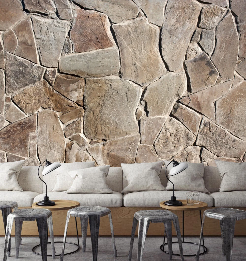 Smooth Stone Wall Wallpaper