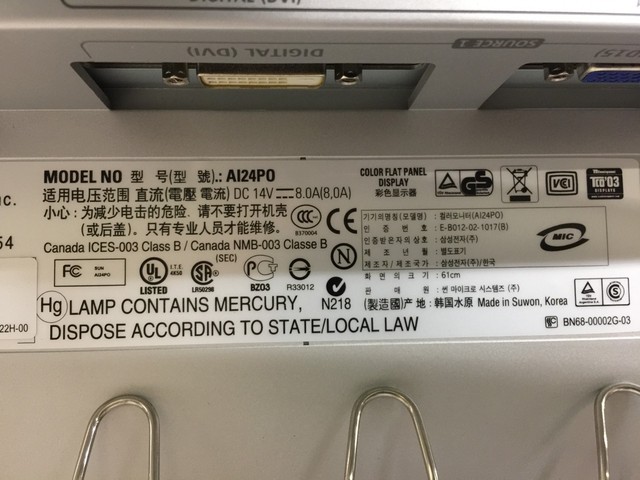 Sun Microsystems Ai24po 24" LCD Monitor 365-1423-01 for sale online | eBay