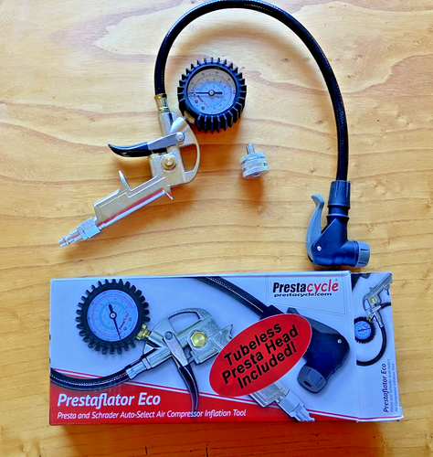 Prestaflator Eco Tire Inflator, Presta & Schrader Air compressor ...