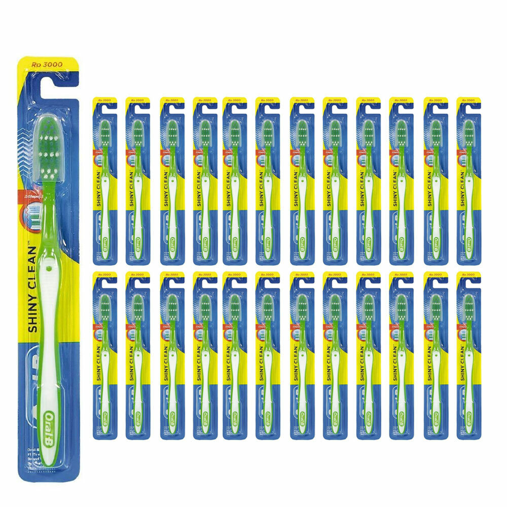 384x Oral-B Shiny Clean Toothbrush Soft 35 Bristles Ergonomic w/ Tongue ...
