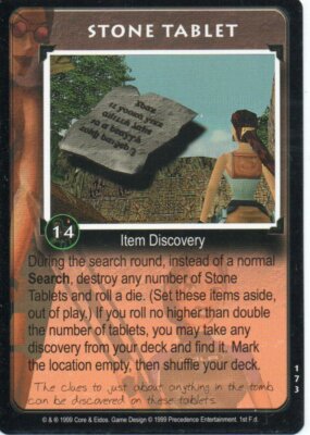 Tomb Raider CCG - Stone Tablet #173 Rare | eBay