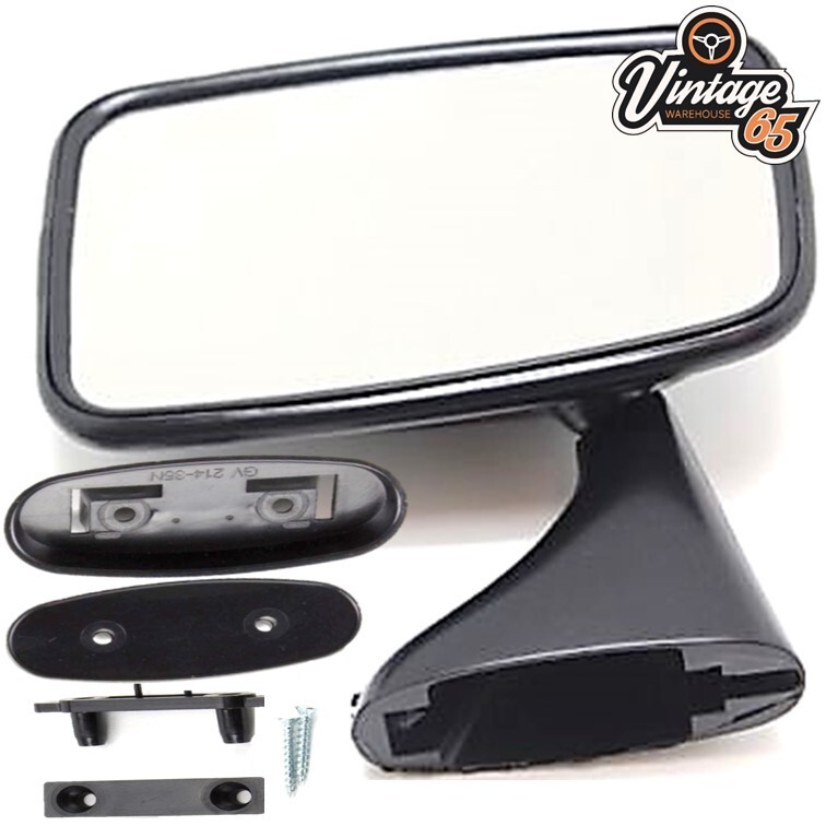 Classic Car Door Mirrors LH RH S/Black Tex Style For MG MGB Triumph ...