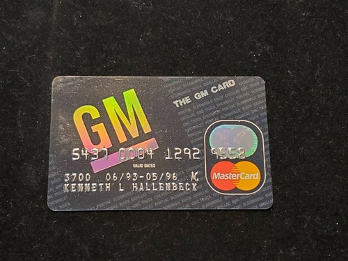 Mastercard ~ The GM Card credit card ~exp May 1996~ cb161 | eBay