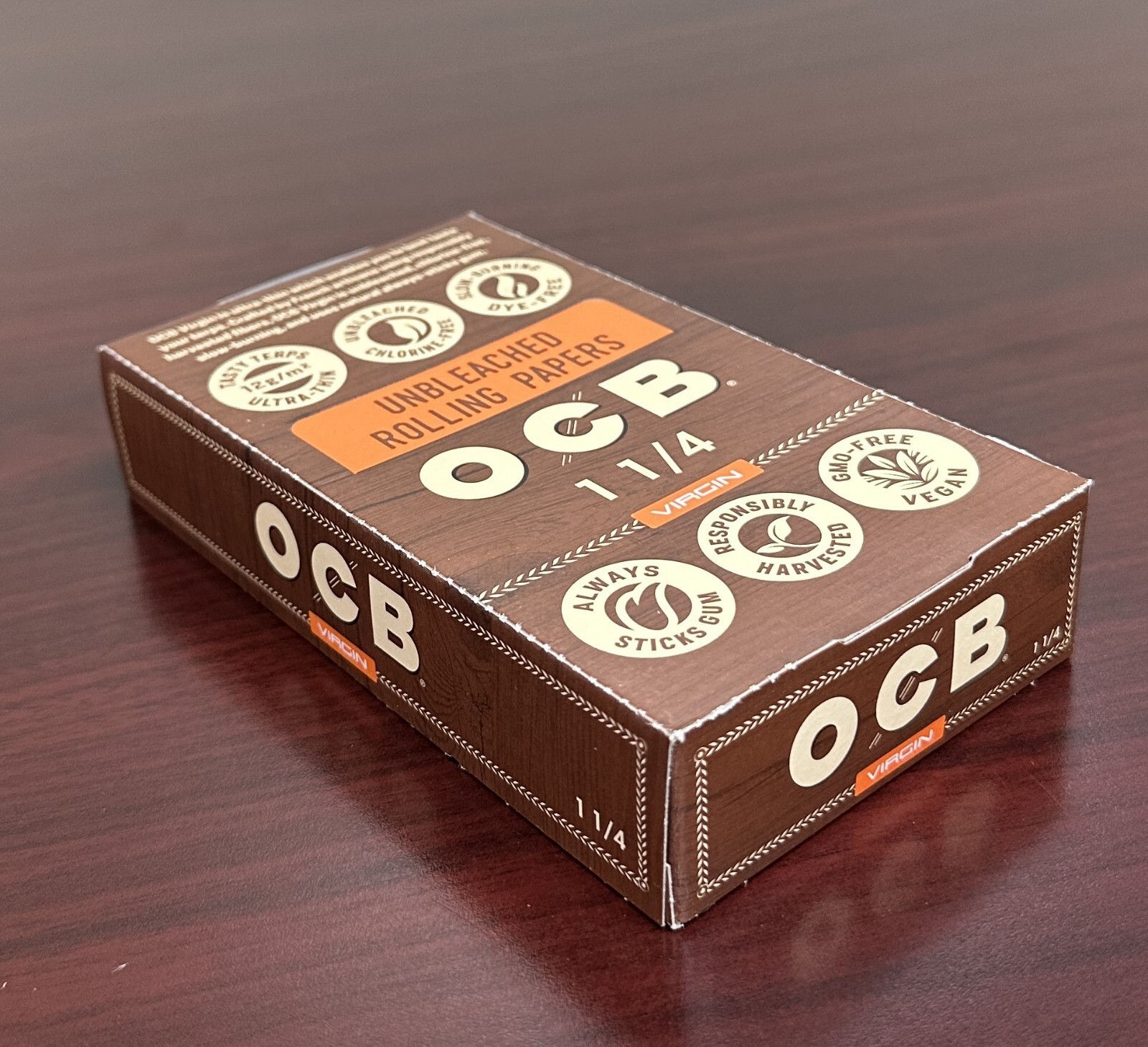 OCB Virgin 1 1/4 Unbleached Rolling Papers -Full box- 24 packs | eBay