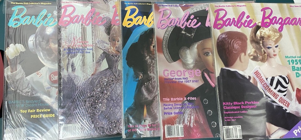 Vintage Barbie Doll BARBIE BAZAAR MAGAZINE LOT OF 10 DISCONTINUED RARE ...