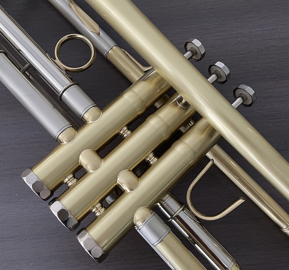New WEIBSTER WTR-350 trumpet Brushed Lacquered with case FREE SHIPPING ...