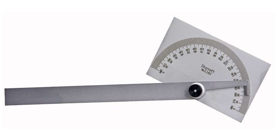 Starrett C183 Steel Protractor, 6"/150mm Blade Length 0-180° | eBay