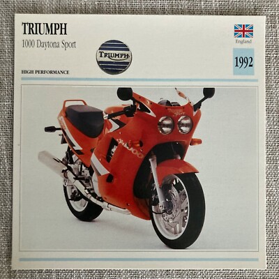 Triumph 1000 Daytona Sport 1992 England Edito Service Atlas Motorcycle ...
