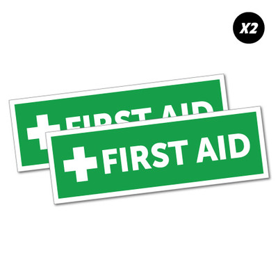 2X First Aid Sticker Decal Safety Sign Car Vinyl #5991K | eBay Australia