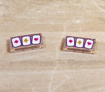 LEGO Minifigure Cards Printed 1x2 Lot of 2 Hearts Diamond Club Bridge ...