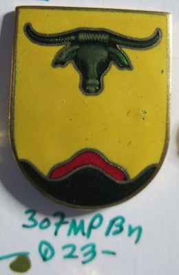 Army crest DUI DI cb clutchback 307th MILITARY POLICE BATTALION MP bn ...