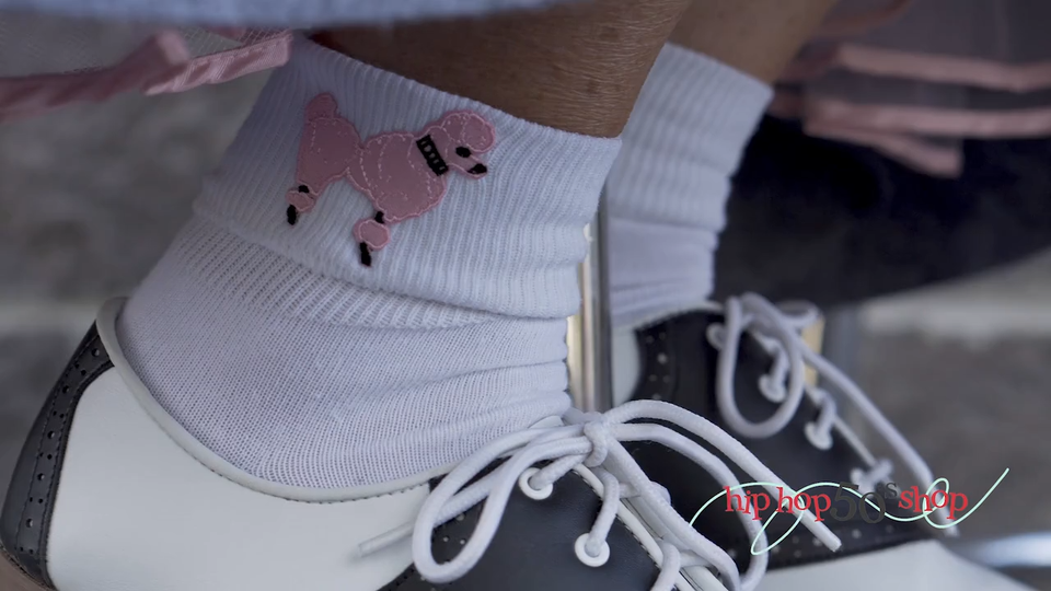 Hip Hop 50s Shop Adult Bobby Socks Vintage Poodle Skirt Dance Costume ...