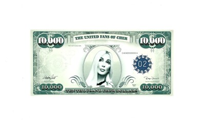 Cher Promo Prop 10,000 Dollar Bill Money Record Label Promotion 2002 ...