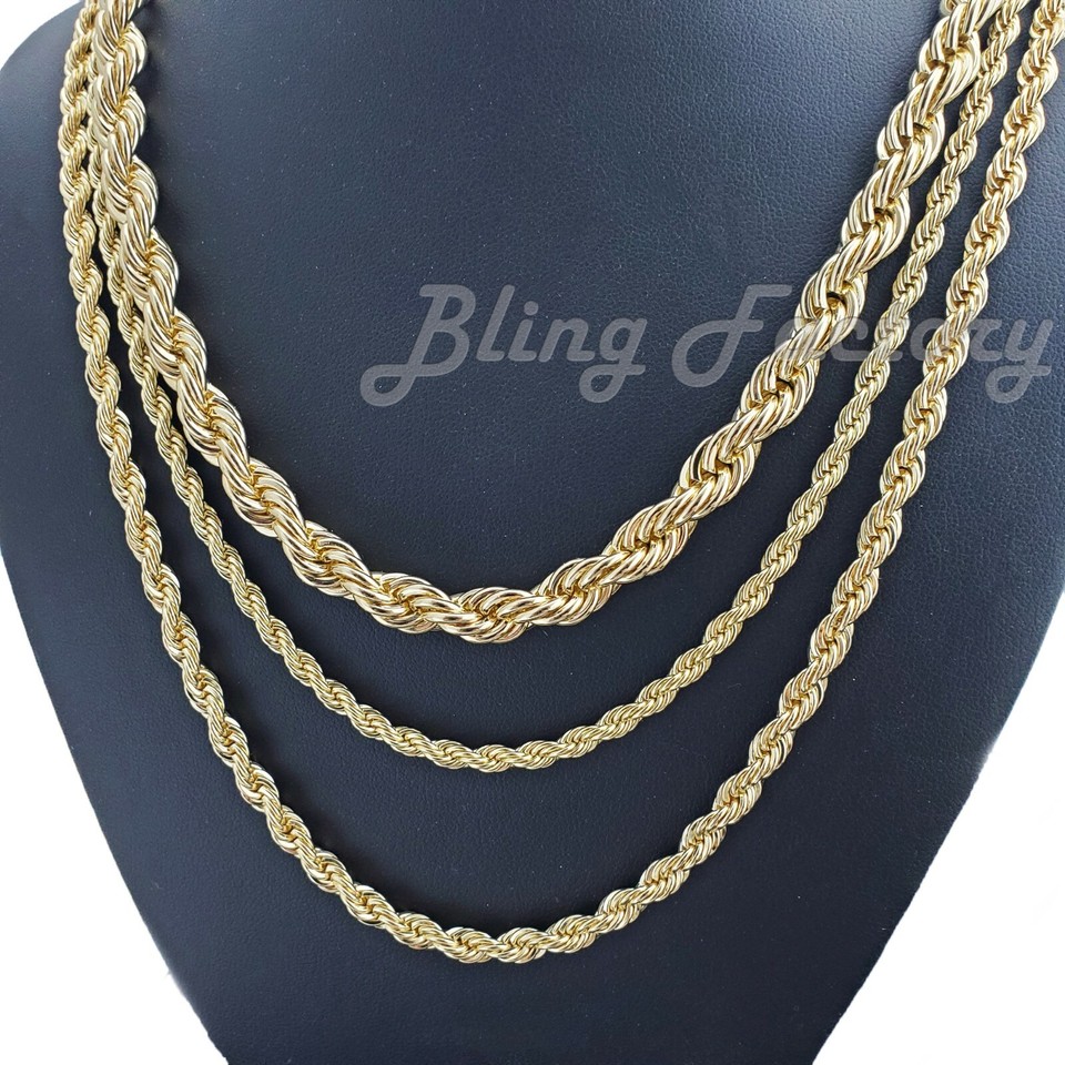 Hip Hop Rapper Bling Fashion 4mm 24", 5mm 30", 8mm 24" Rope Chain ...