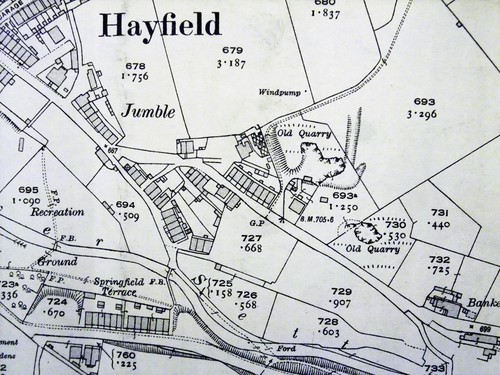 Derbyshire Hayfield old map history genealogy Ordnance Survey | eBay UK