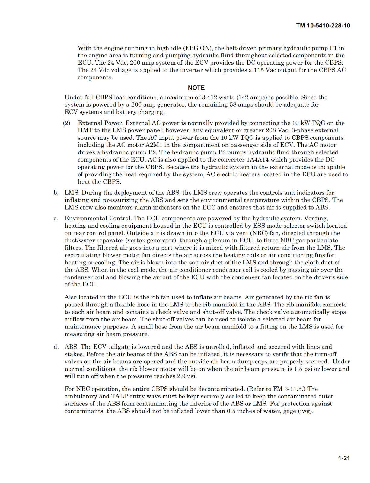 1,648 Page CHEMICAL BIOLOGICAL PROTECTIVE SHELTER (CBPS) Technical ...