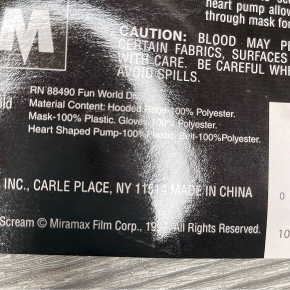 Nwt Vintage 1997 Scream Bleeding Ghostface Costume 6 Pc Set M 12-14 ...