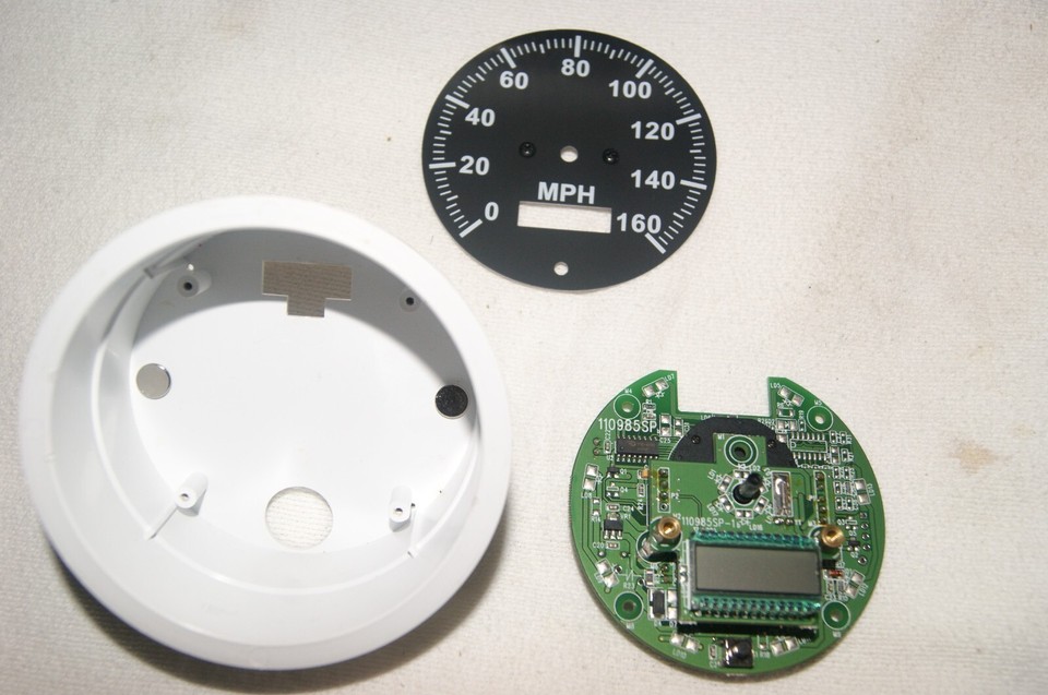 NEW Disassembled Speedway Motors Electric Speedometer , Black Face, 3-3 ...