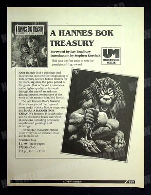 A Hanes Bok Treasury Underwood Miller 1993 Trade Print Magazine Ad ...