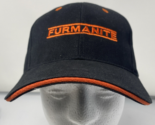 FURMANITE Quality Black w/ Orange Trucker Hat, Cap Adjustable ATT ...