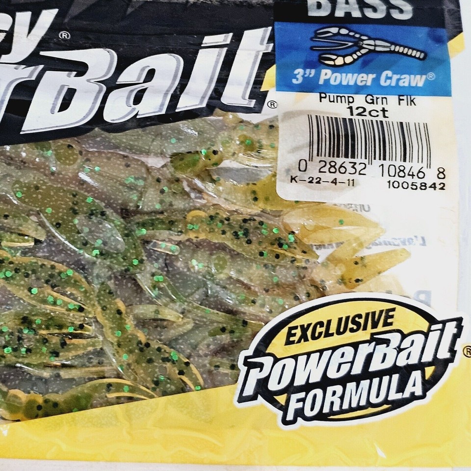 Berkley PowerBait Extra Scent Bio Salt 3" Power Craw 10 Count Or 12 Ct ...
