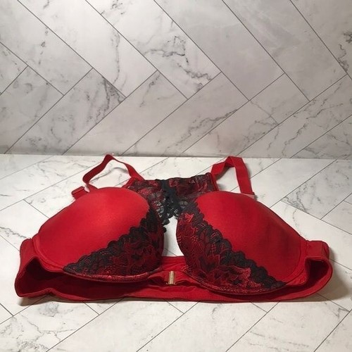 NWT Cacique Lane Bryant Womans Bra Red Black Lace Boost Plunge ...