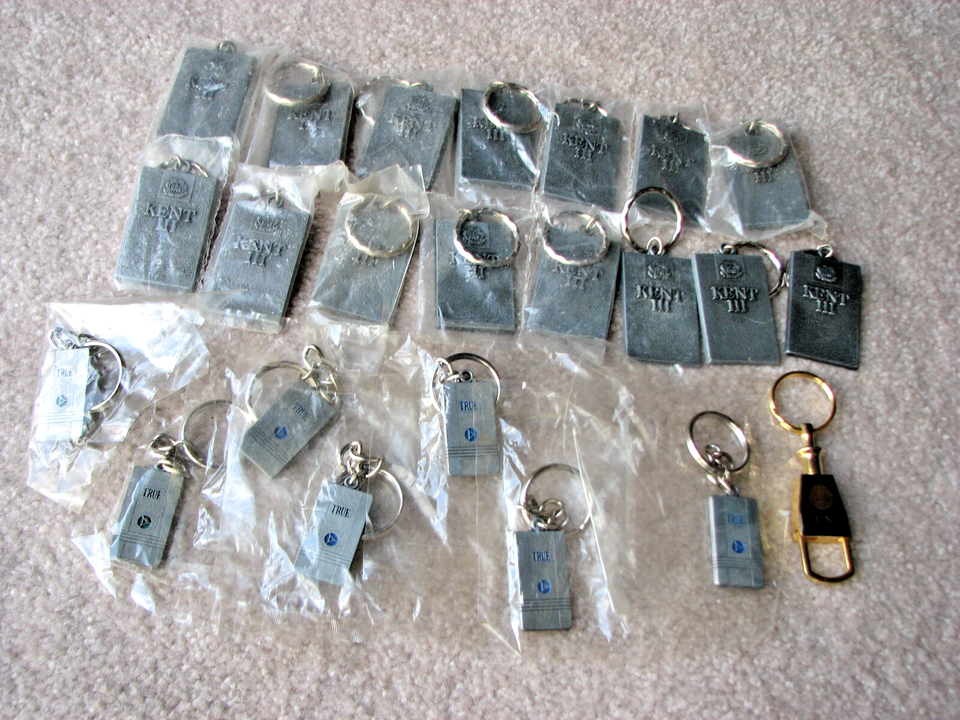 23 Vintage Kent and True Cigarette Keychains Metal Mostly New | eBay