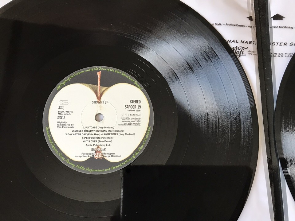 BADFINGER - STRAIGHT UP LP APPLE 1993 2LP BONUS TRACKS EXCELLENT DOUBLE ...