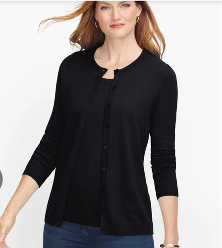 NEW NWT Talbots Charming Cardigan Size: PS Color: Black | eBay