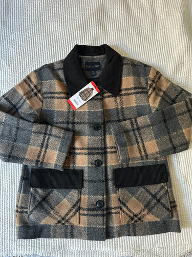 Pendleton Women's Wool Blend Barn Coat Tan Size Medium | eBay