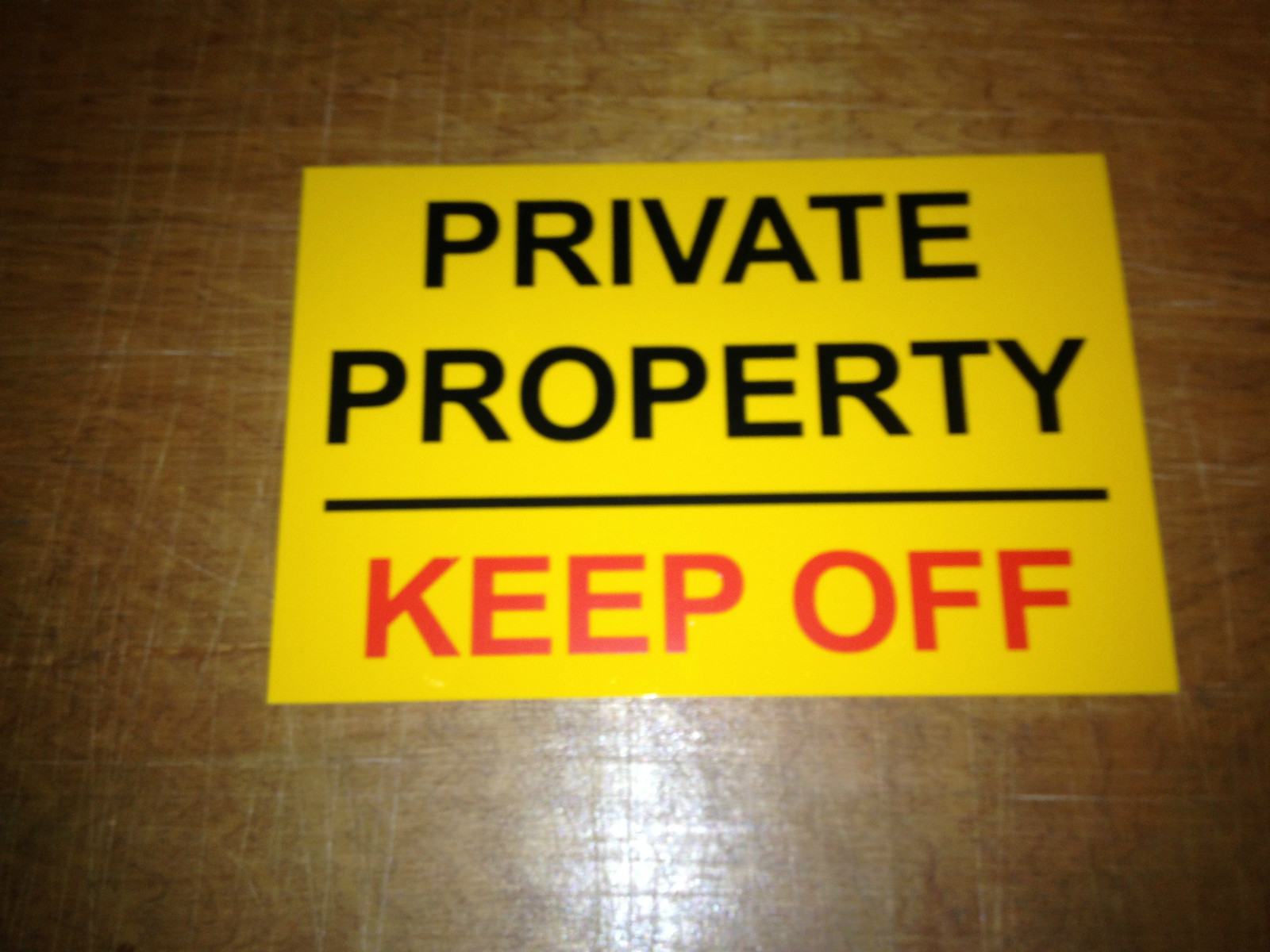 Private Property Keep off Sign - 1.5mm Rigid Plastic - A4 Size | eBay UK
