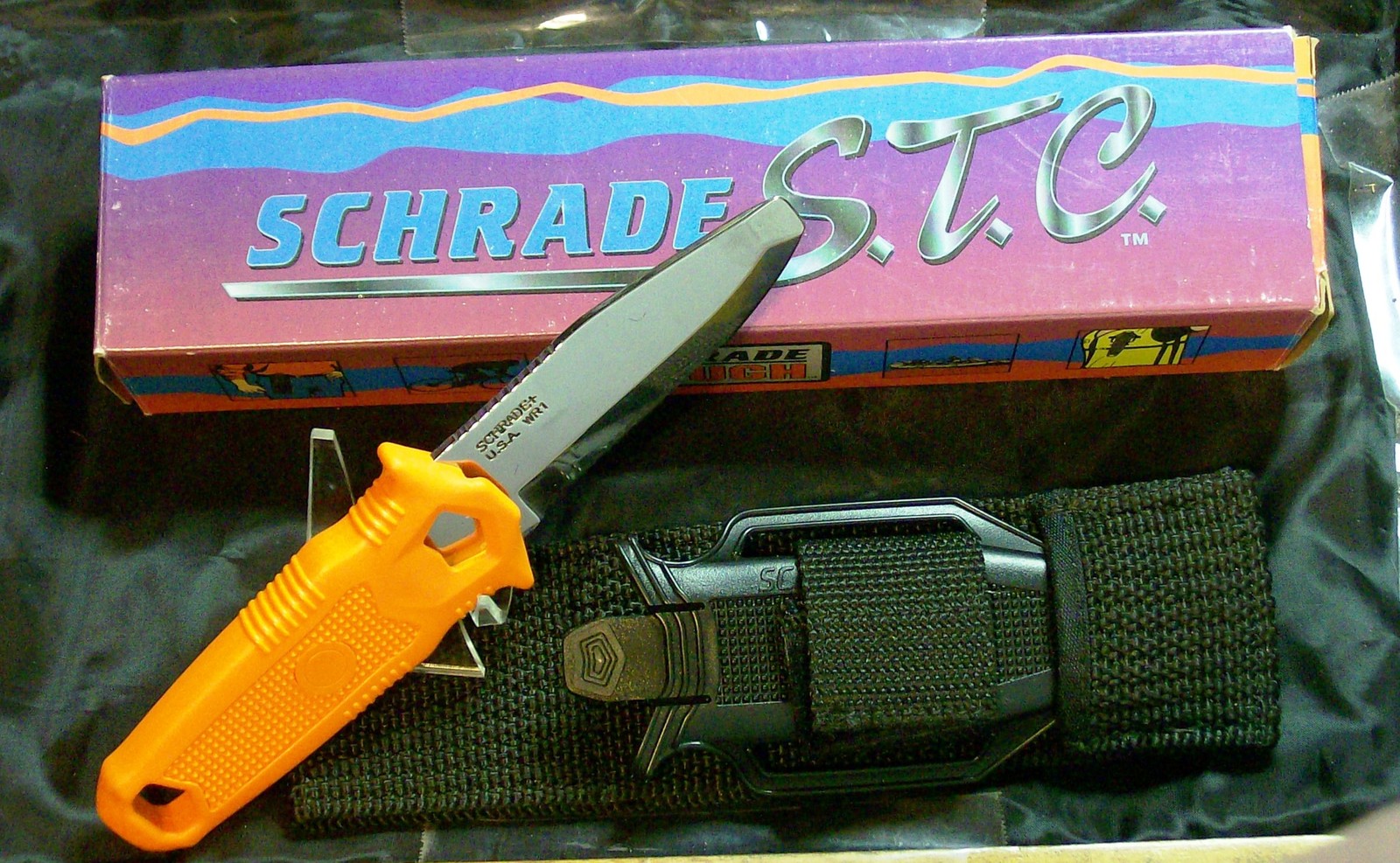 Schrade WR1O Knife Divers Water Rat Dual Edge Tool Scalloped Blade W ...