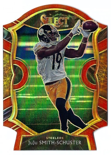 2020 Panini Select Red Prizm Die-Cut #40 JuJu Smith-Schuster Pittsburgh ...