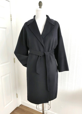 Zara Basic Women's Wool Blend Trench Coat with Belt Closure Size Medium ...