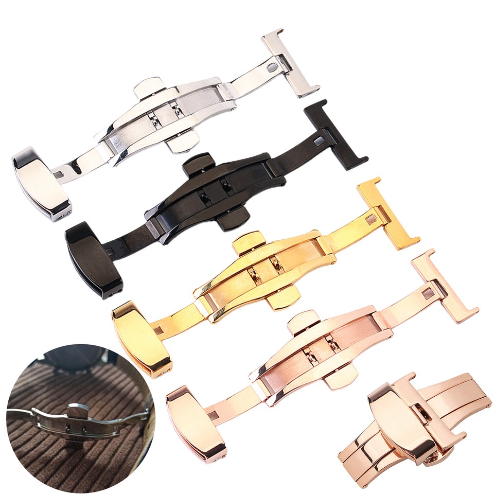 Stainless Steel Deployment Clasp Buckle Fasten Watchband Clasp ...