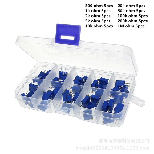 3296W Multi-turn trimmer potentiometer 3296 Variable Resistor Kits With ...