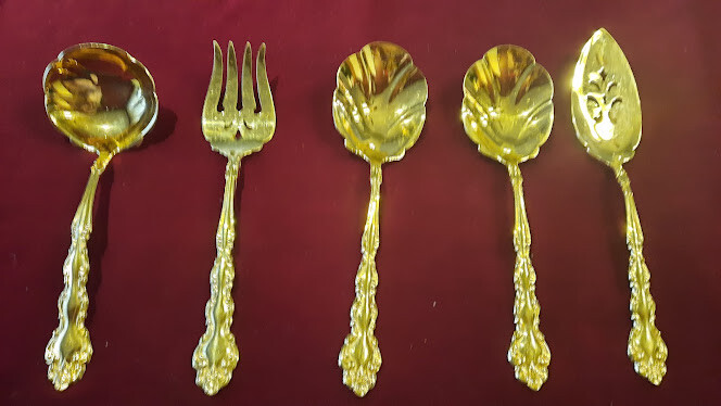 Oneida Community GOLD BEETHOVEN Golden Electroplate Silverware Flatware ...